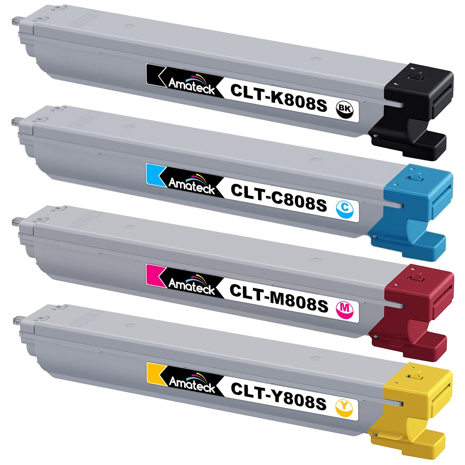 Amateck Compatible Toner Cartridge Replacement for CLT K808S C808S M808S Y808S 4 Pack for SL ...