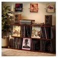 Vinyl Record Storage Cube, 3-Pack Stackable Organizer, 120-150 Records ...