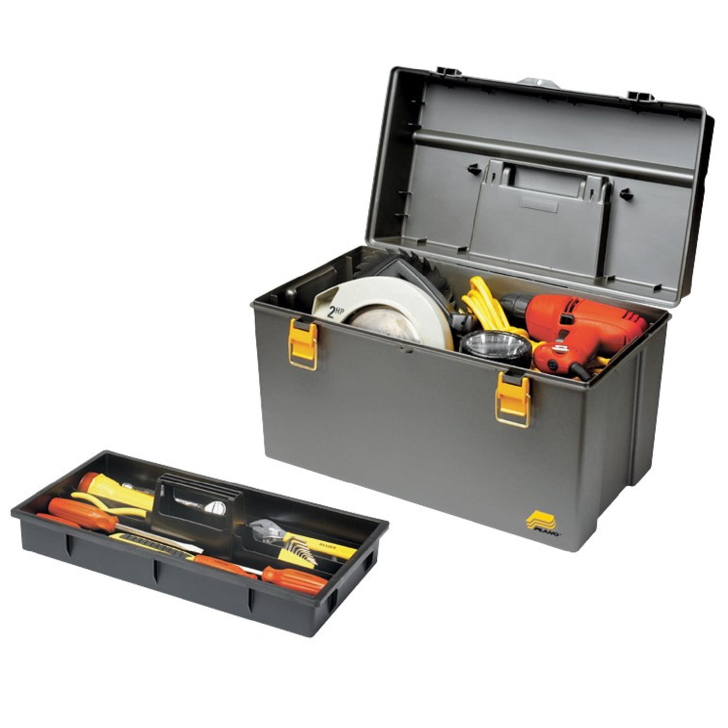 Plano 22 Inch Extra Deep Tool Box with Lift-Out Tray - Gray - Walmart.com