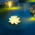 Solar LED Floating Lotus Pool Lamp, Water-Sensing River Lantern ...