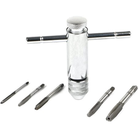 TILIYHELLO 6pcs HSS Reversible Ratchet Tap Holder M3-M8 with Adjustable ...