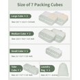 Packing Cubes AB-Mint Green Checkerboard 7 Set Travel Organization ...