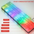 Transparent Wired Gaming Keyboard, RGB Backlit Mechanical Feel Gaming ...
