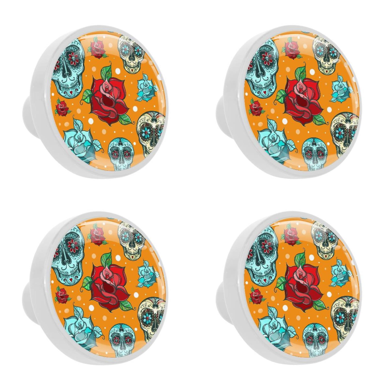 4 Pcs Skull Knobs for Kitchen Cabinet Cupboard Dresser Bookcase Drawer ...