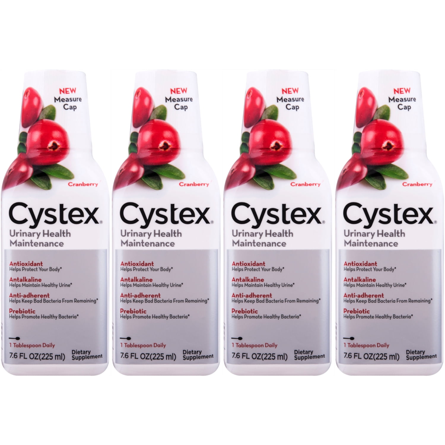 4 Pack - Cystex Urinary Health Cranberry Flavor 7.6oz Each - Walmart ...