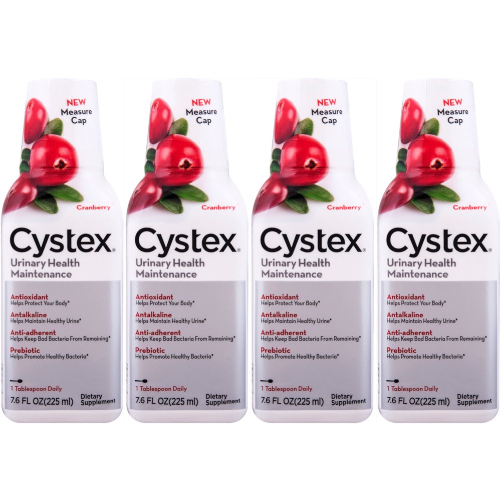 4 Pack - Cystex Urinary Health Cranberry Flavor 7.6oz Each - Walmart ...