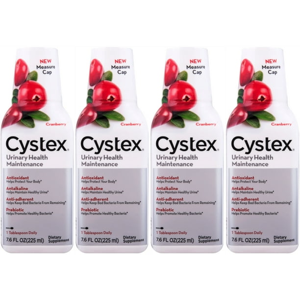 4 Pack - Cystex Urinary Health Cranberry Flavor 7.6oz Each - Walmart ...