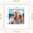 12x12 Picture Frame Set of 3, Display Pictures 8x8 with Mat or 12x12 ...