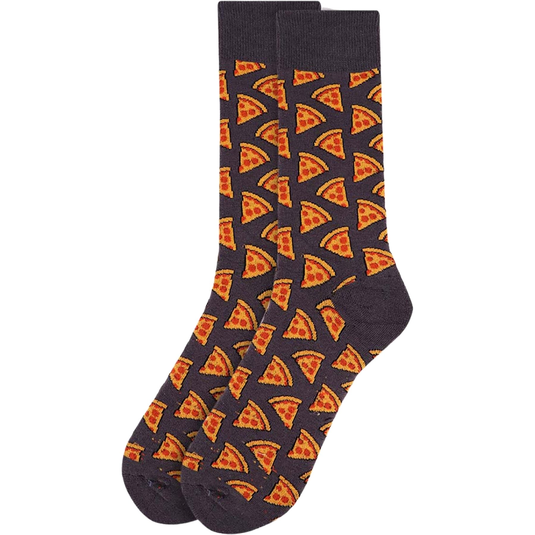 Men's Pepperoni Pizza Slices Pattern Crew Novelty Socks - Gray - Walmart.com