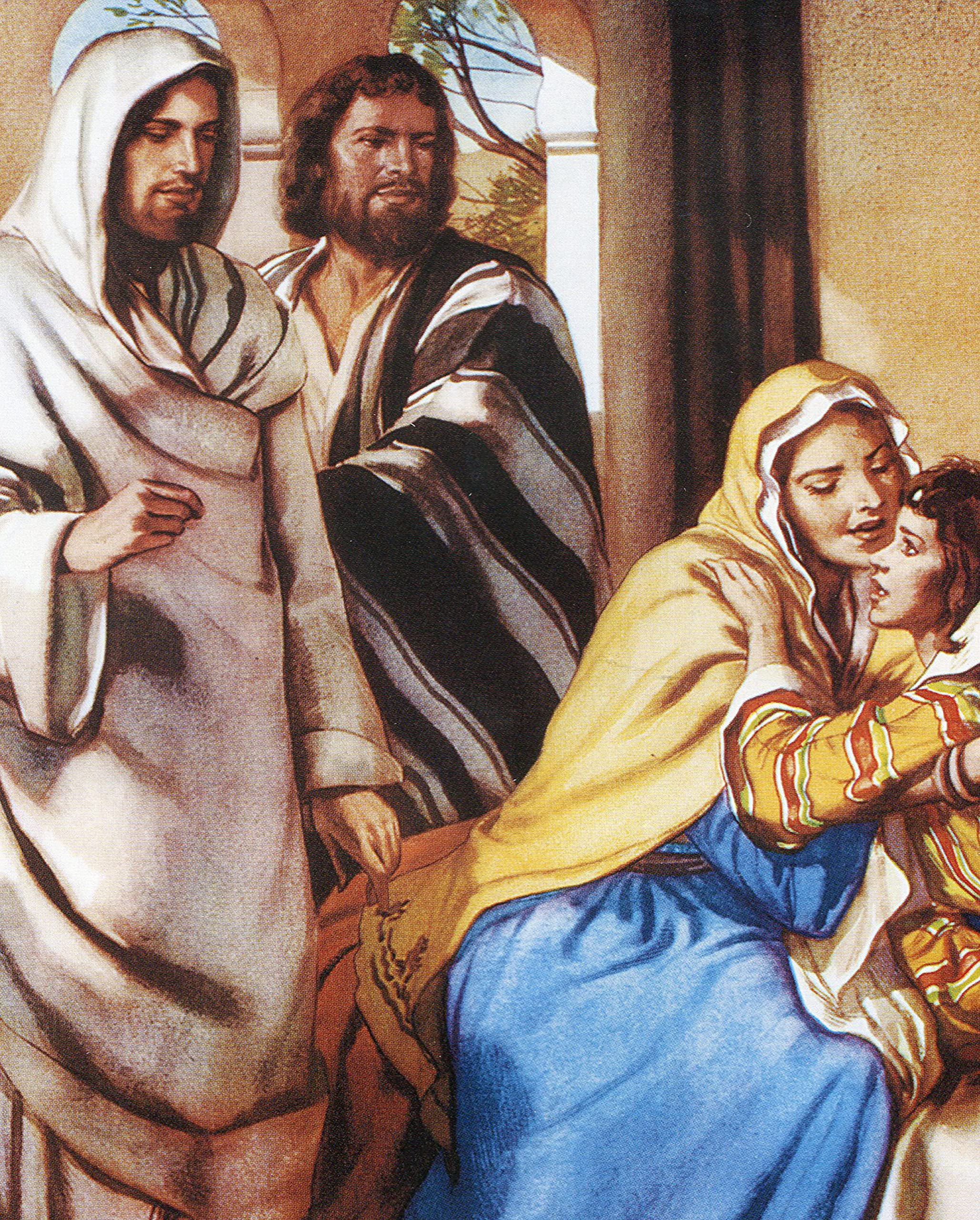 Catholic print picture - Jesus Heals Little Girl C - 8" x 10" ready to ...