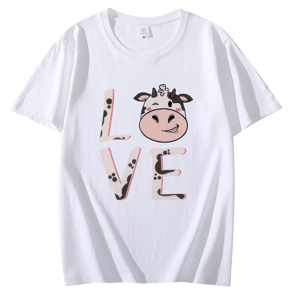Click here for Generic Cool Love Cows Graphic Printed T Shirt Wom... prices