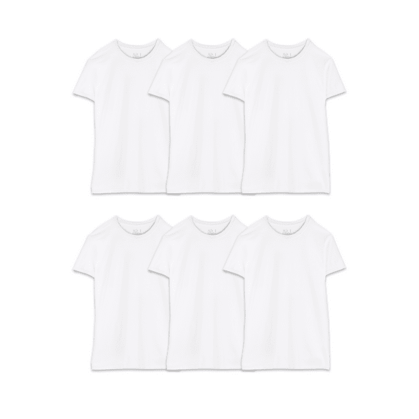 Fruit Of The Loom Mens Big White Crew T-Shirts - 6 Pack, 2XB, White ...