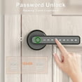 IRONZON Fingerprint Door Lock F190 Black Keyless Entry with Handle ...