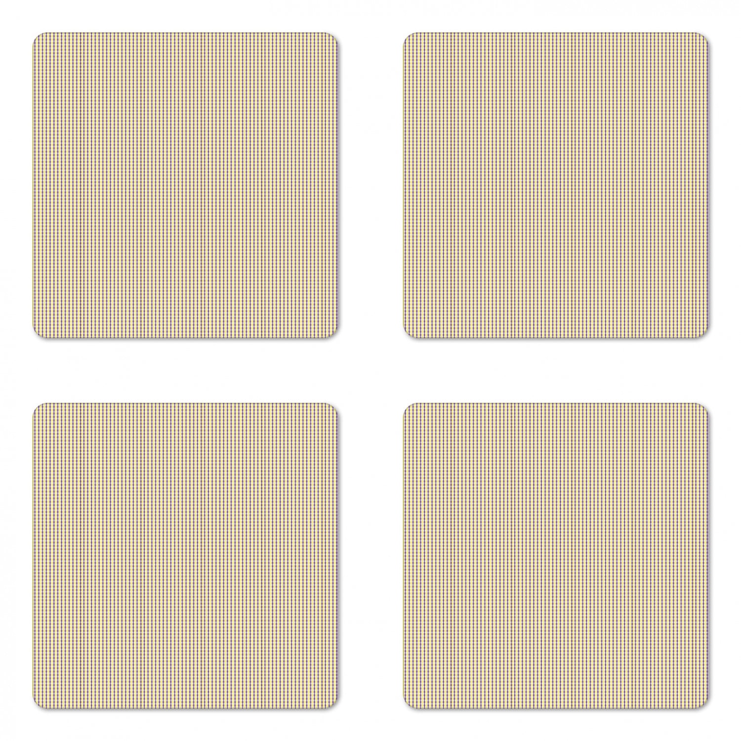 Retro Coaster Set of 4, Bicolour Pattern of Vertically Arranged Bead ...