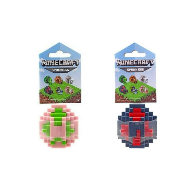 Bundle of 2 - Minecraft Spawn Egg Mini Figure |Zombie Pigman + Cave ...
