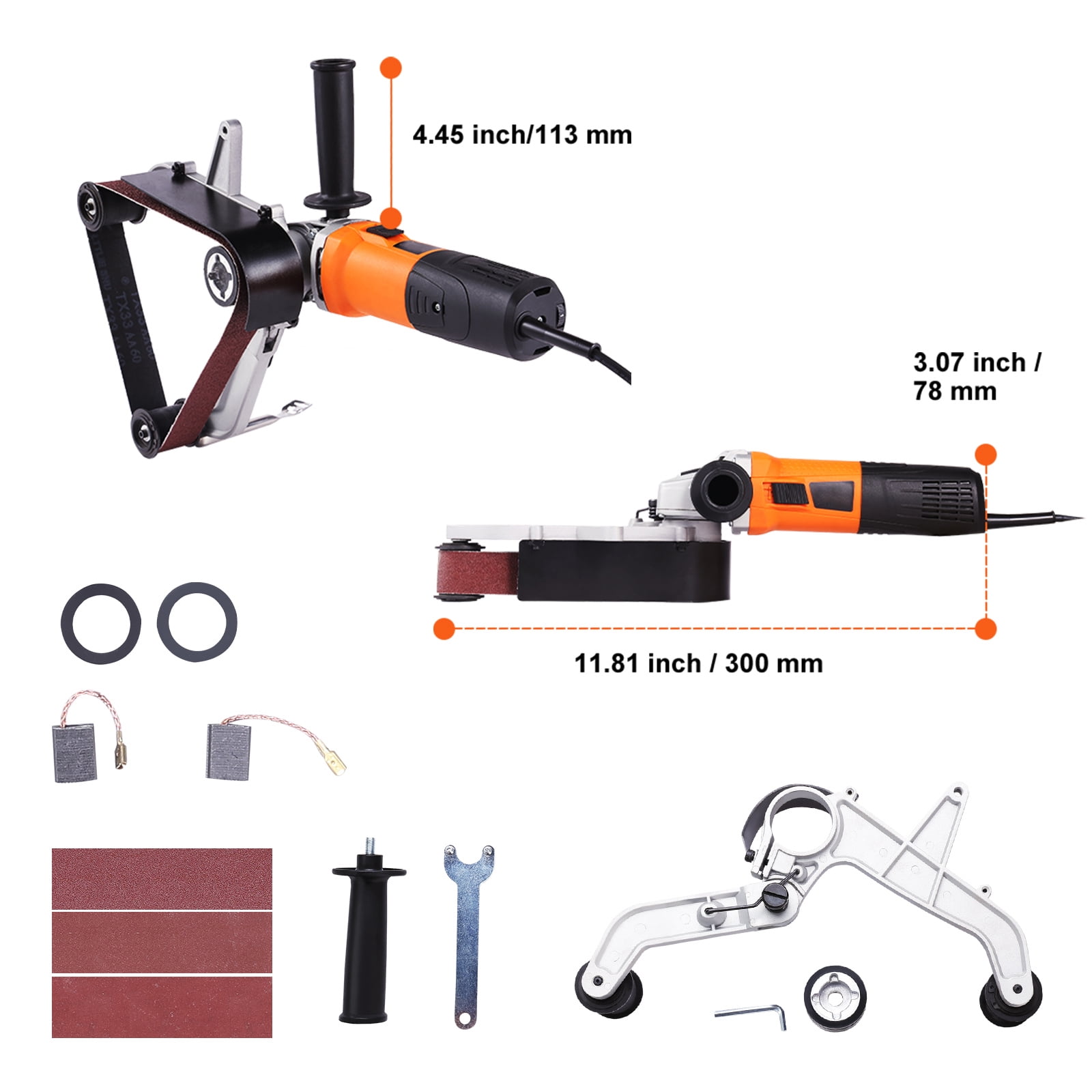 Rotoorbital Sander Pipe Tube Polisher Sander, 110V 800W Pipe Belt ...