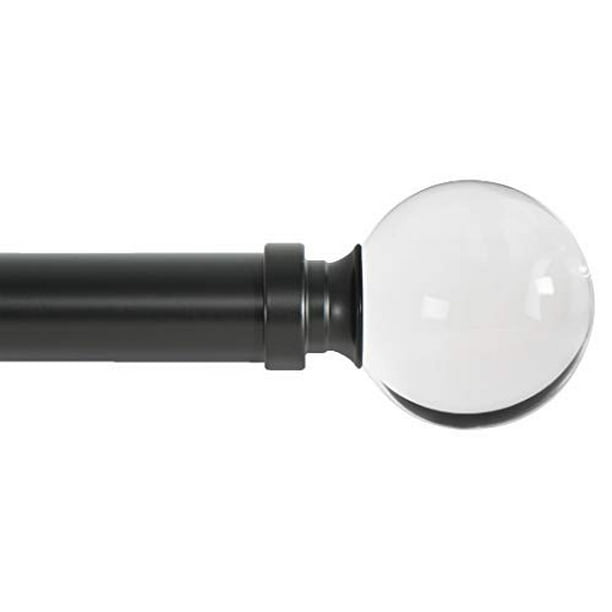 Ivilon Drapery Treatment Window Curtain Rod - Acrylic Ball 1 inch Pole ...