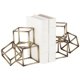 Studio 55D Tricube Antique Brass Finish 7 1/2" High Geometric Bookends ...