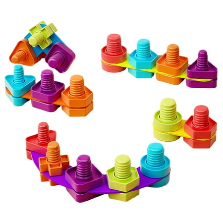 Screw Nut Toy Screw Nut Assembling Toys Matching Game for Baby Girls ...