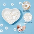 50Pcs Freshwater Shell Charms Flower White 13x13x2mm Hole: 1.2mm DIY ...