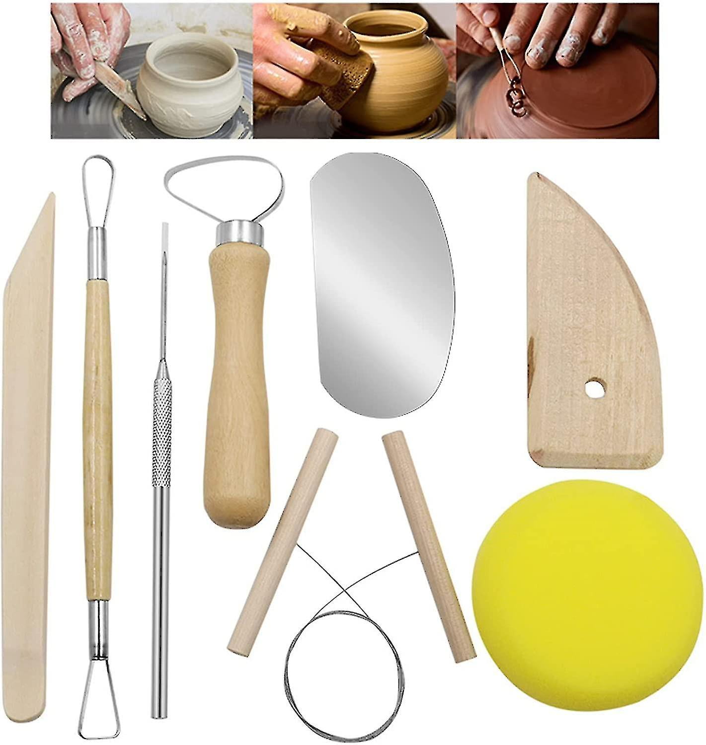 8 Pieces Pottery Tools Kit Sculpting Tool, Modeling Tools Pottery ...
