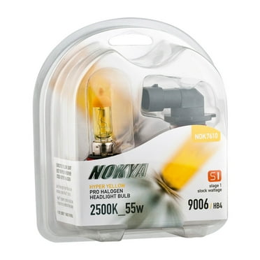 Nokya 9006 (HB4) Hyper Yellow Pro Halogen 2500K Stage 1 Headlight / Fog ...