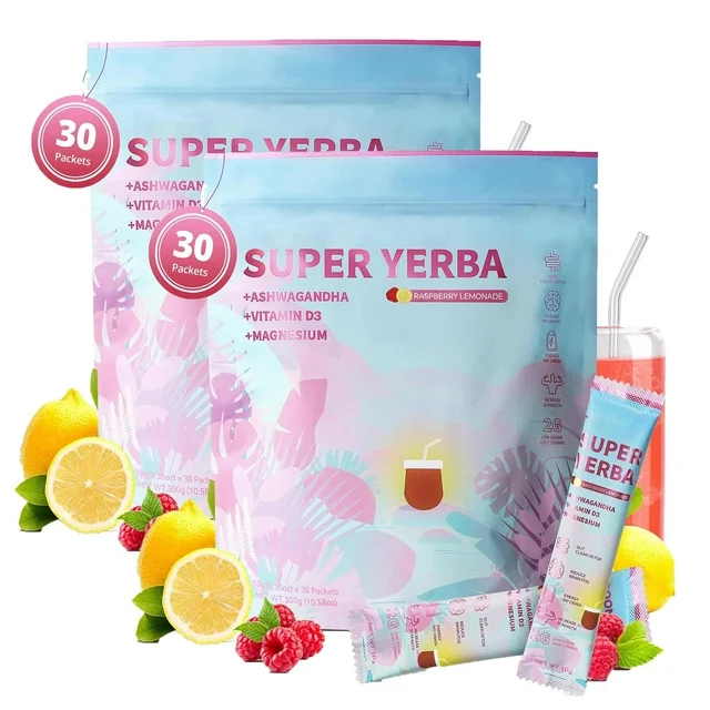 2 Pack Super Yerba Instant Yerba Mate, 100% All Natural Focus Energy ...