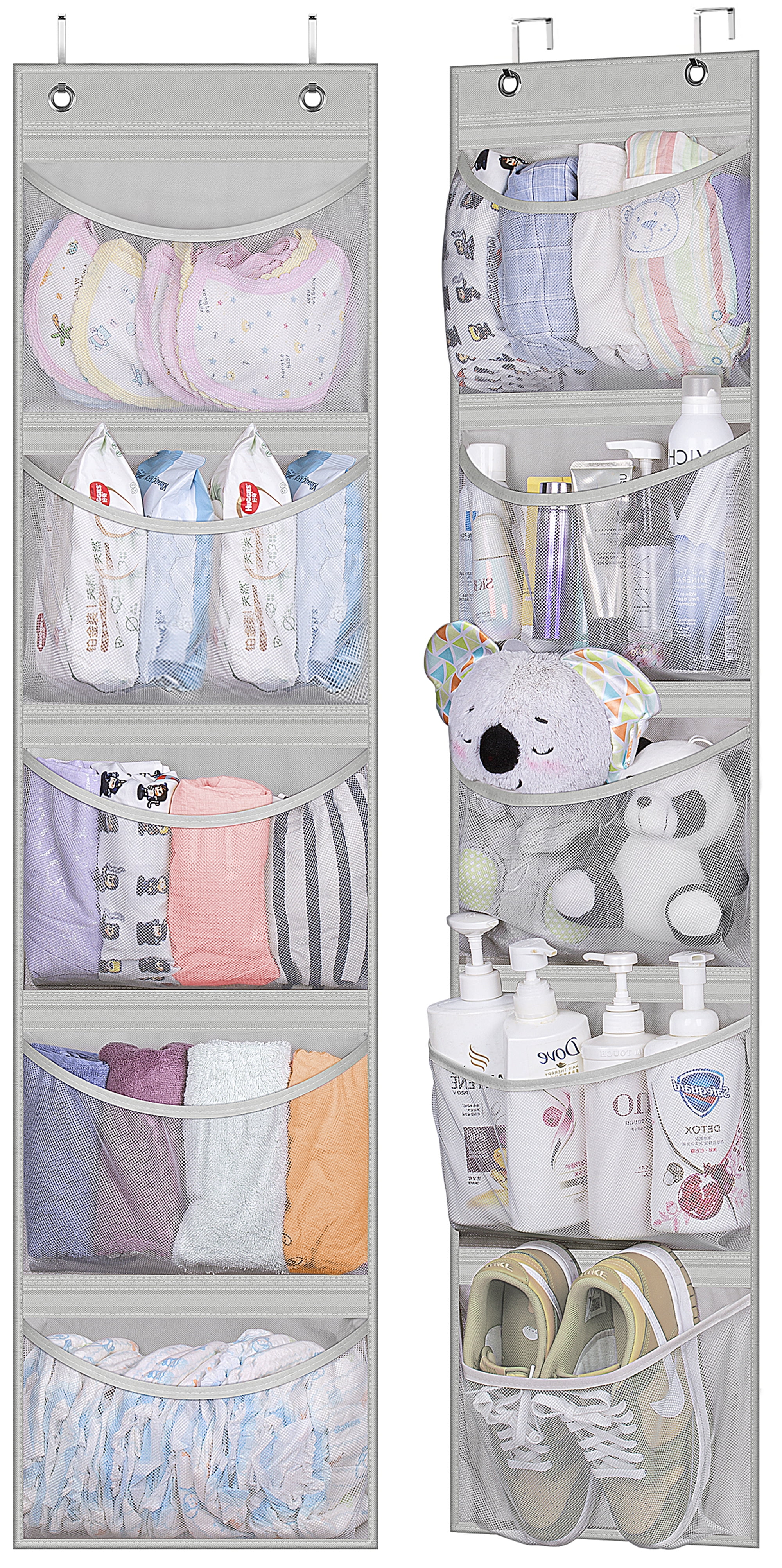 MISSLO Over the Door Hanging Storage Organizer for Closet Bathroom ...