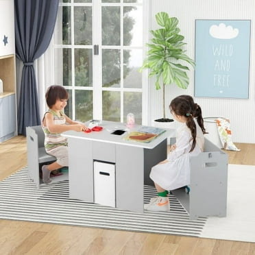 UTEX Large 2 in 1 Kid Activity Table with Storage for Older Kids, Play ...
