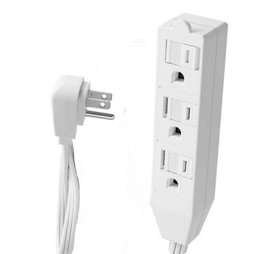 SlimLine 2236 Flat Plug Extension Cord, 2-Wire, 7-Foot, White - Walmart.com
