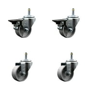 4-Piece Caster Set with Adjustable 6-inch Leveling Jacks for Baker ...