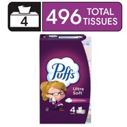 Puffs Ultra Soft, Mega Cube Box Non-Lotion Facial Tissue, Purple Pack ...