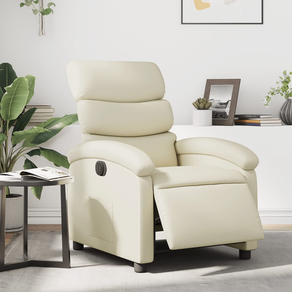 Click here for Vidaxl Electric Recliner Chair Cream Faux Leather prices