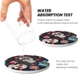 2pcs Ceramic Car Coasters Standard Size With Cork Base And Removal ...