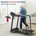 Hapycity Foldable Walking Treadmill for Seniors with Long Handrails & 0 ...