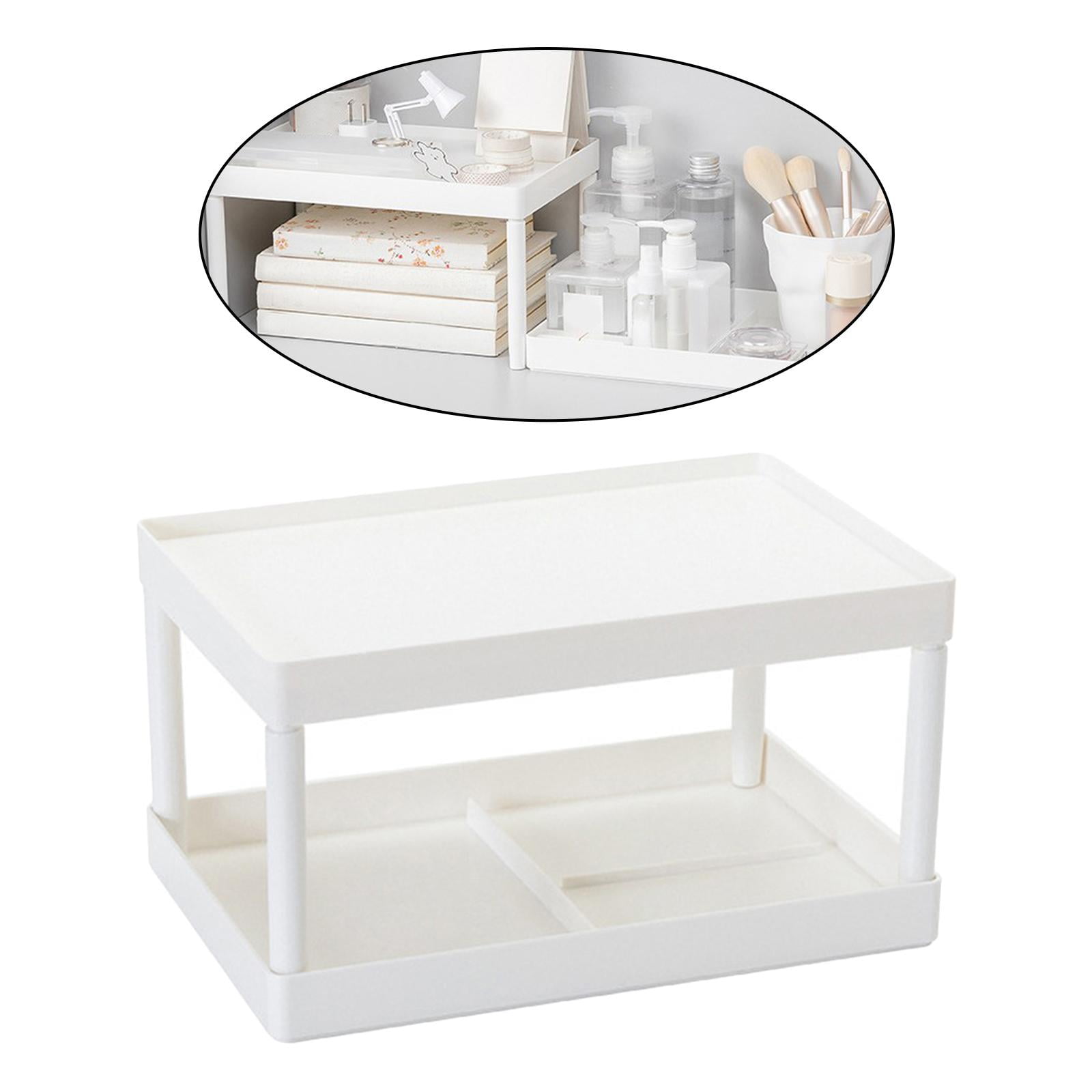 Double-Layer Desktop Storage Shelf Cosmetic Tabletop Organizer Holder ...
