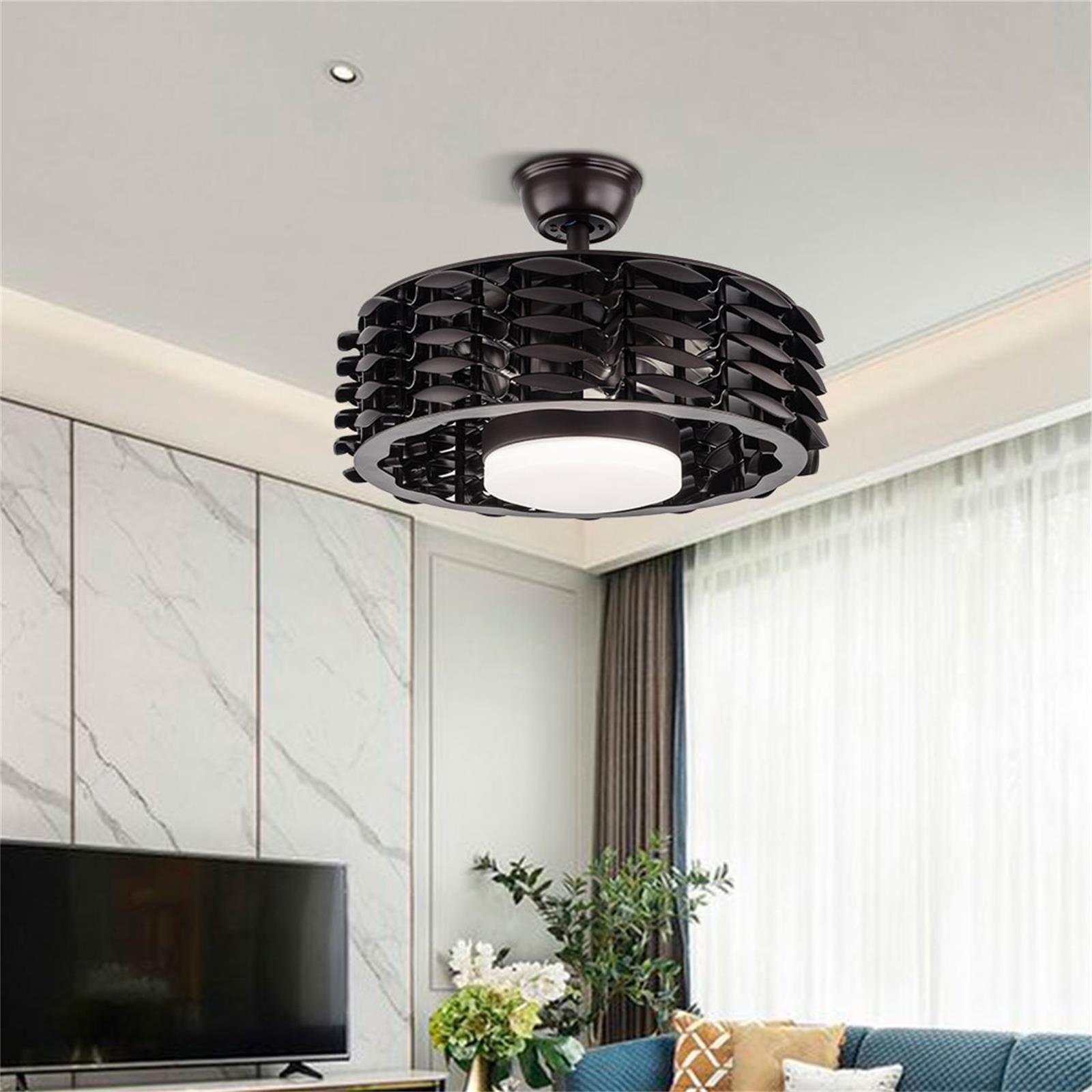 Wuzstar 22 Inch Modern Bladeless Ceiling Fan Light Semi Flush Mount ...