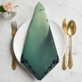 Cloth Napkins Set of 6 Green Misty Forest Cocktail Napkins Moon Crow ...