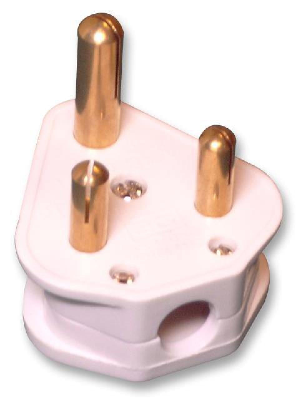 PRO ELEC - 15A Round Pin Plug, White - Walmart.com