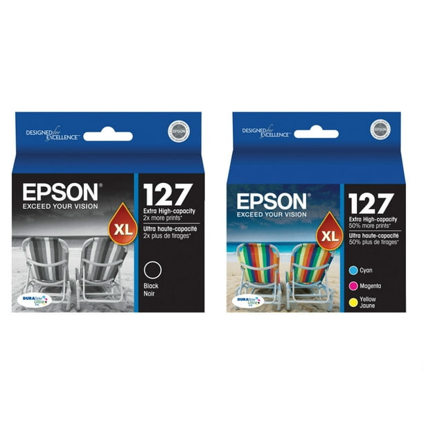 Epson 127 Extra High Capacity Ink Cartridge Complete Color Set ... Epson 127 Extra High Capacity Ink Cartridge Complete Color Set ...