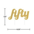 Fifty Gold Glitter Cake Topper - 6 1/4in. x 5 1/2in. (324538) - Walmart.com