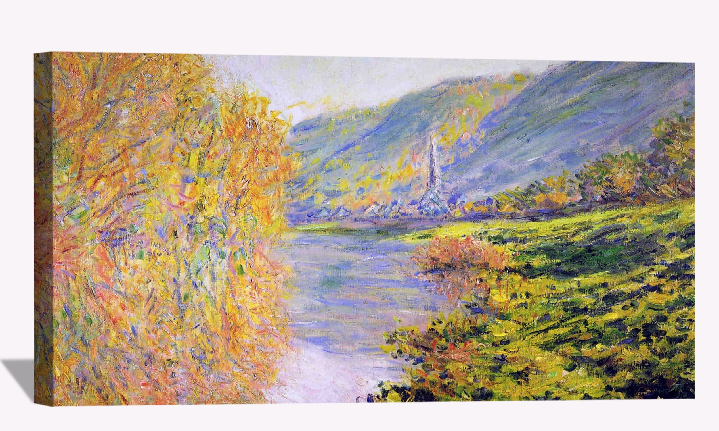 Claude Monet Canvas Wall Art Monet Banks Of The Seine At Jeufosse ...