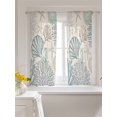 Coastal Ocean Tier Curtains 45 Inch Length,Sheer Curtains for Bedroom ...