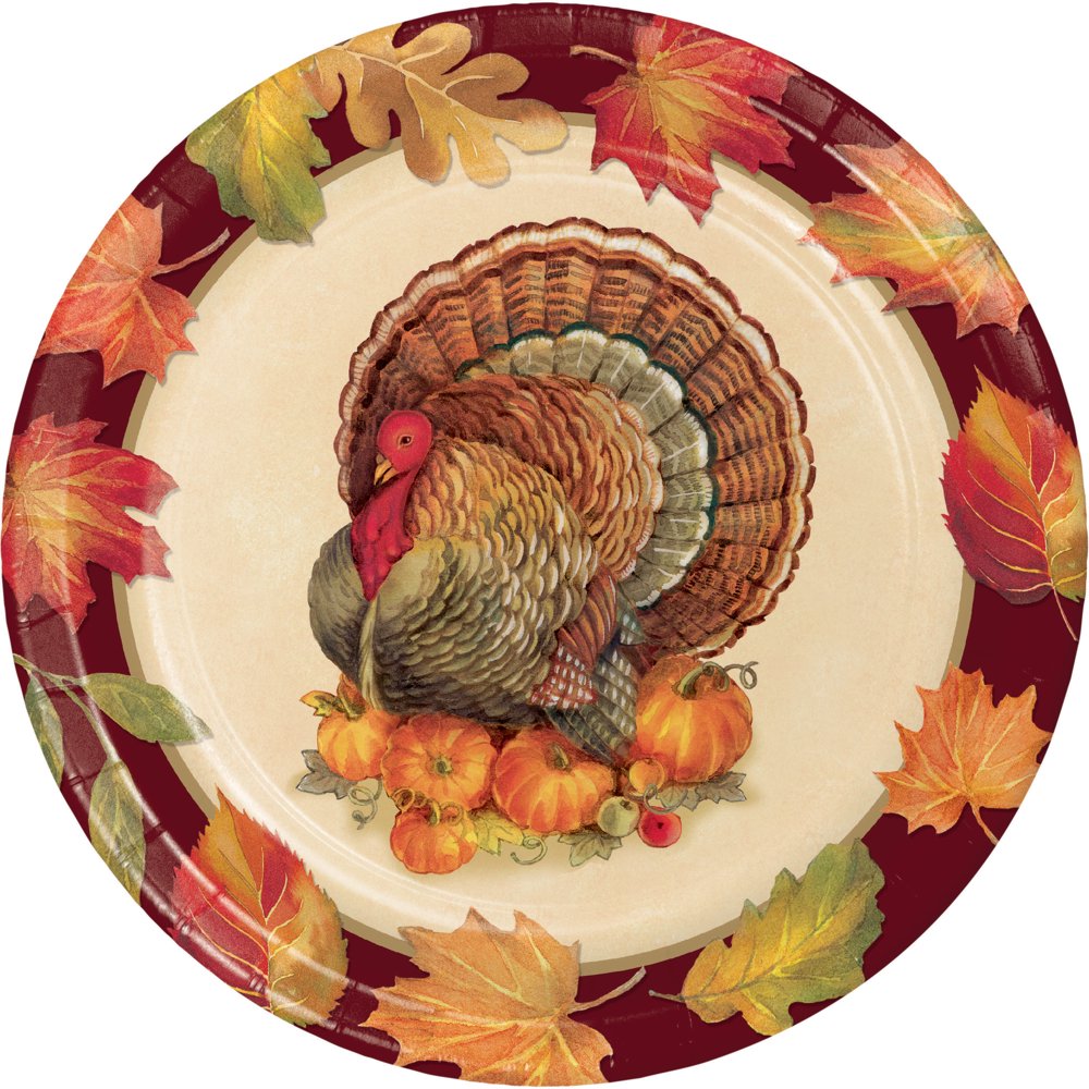 Turkey Traditions Thanksgiving Paper Plates 8 Pack Walmart turkey-traditions-thanksgiving-paper-plates-8-pack-walmart
