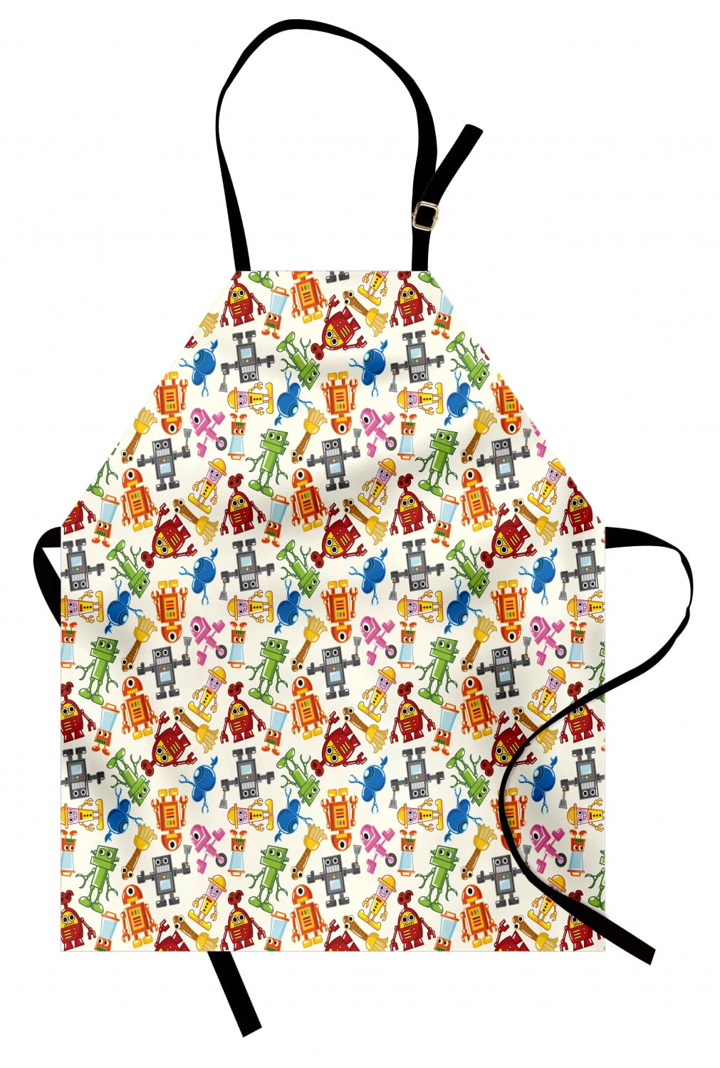 Robot Apron, Colorful Cartoon Robots Style Theme Futuristic Science ...