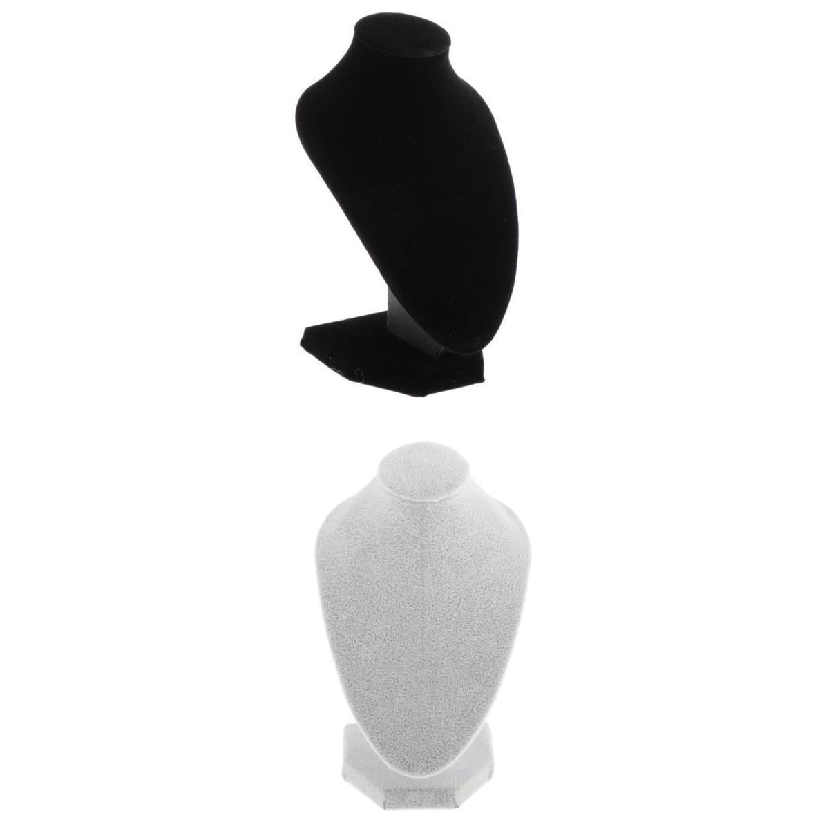 2 pieces Velvet Necklace Easel Jewelry Organizer Displays Reinforced ...