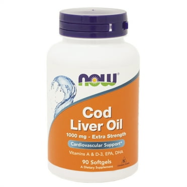 NOW Supplements, Cod Liver Oil 650 mg, Excellent Source of Vitamins A ...
