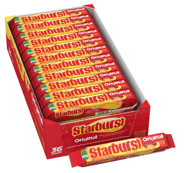 Starburst Original Candy, Full Size, Bulk Fundraiser (2.07 oz., 36 ct ...