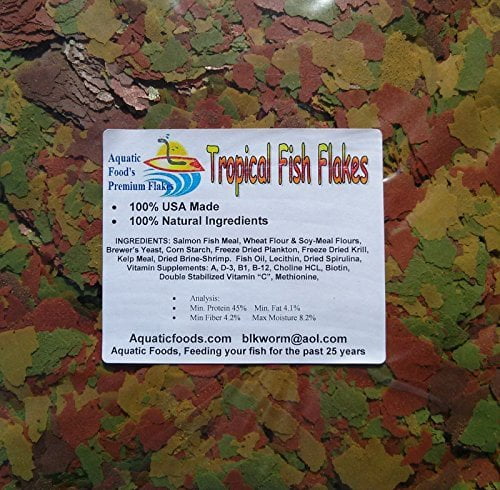 Buy Aquatic Foods Tropical Fish ALL Purpose Flakes, Premium Tropical ...