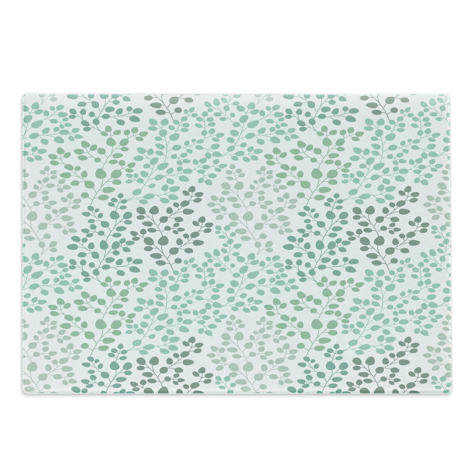 Leaf Cutting Board, Pattern Leafage Branches Silhouette Nature Theme ...